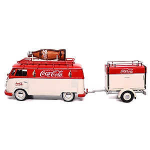 1:43 Coca-Cola 1960 Volkswagen Kombi T1 with Trailer - Motor City Classics