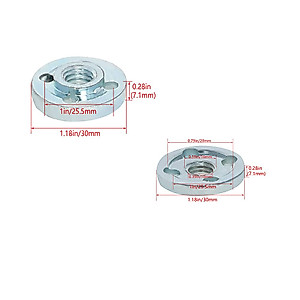 Utoolmart 10 Set Grinder Flange Metal Angle Grinder Inner Outer Flange Nut Set Replacement for Bosch 100