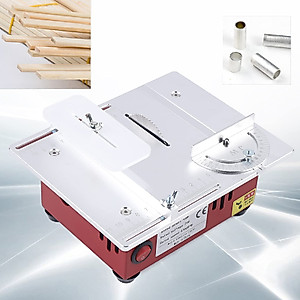 Mini Table Saw,Mini DIY Table Saw Table Woodworking Cutting Machine Acrylic Wood PCB Cutter with Adjustable Speed for Hobby Handmade Wooden Model Crafts Making