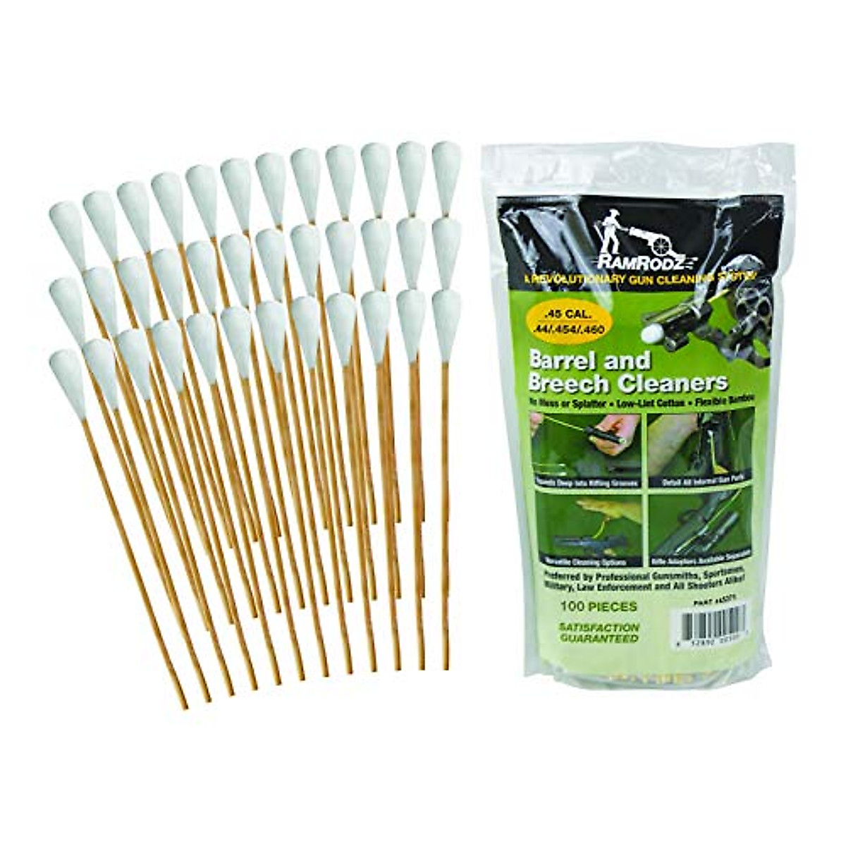 RamRodz Barrel and Breech Cleaners (75-Pack).45-Caliber