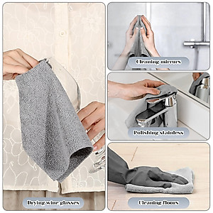 LifeisLuck 45 Pack Microfiber Cleaning Cloth Roll, 10" x 10" Tear Away Reusable Towels Washable Rags Super Absorbent Microfiber Towels for Car Drying Dishes Kitchen Cleaning