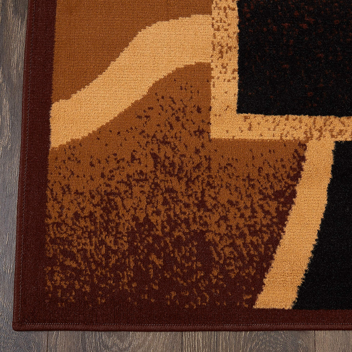 Home Dynamix Premium Rizzy Contemporary Abstract Border Area Rug, Brown/Beige, 5'2"x7'4"