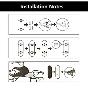 fuwinkr Complete Fingerboard, 5 Layered Maple Wood Professional Mini Fingerboards Toy Wooden Fingerboard with Upgraded Components Reduce Pressure Gifts for Kids 3.78 x 1.1 inch (White)