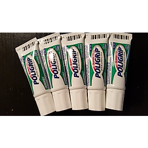 Super Poligrip Denture Adhisive Cream .35 oz Pocket/Purse Size Sample Zinc Free
