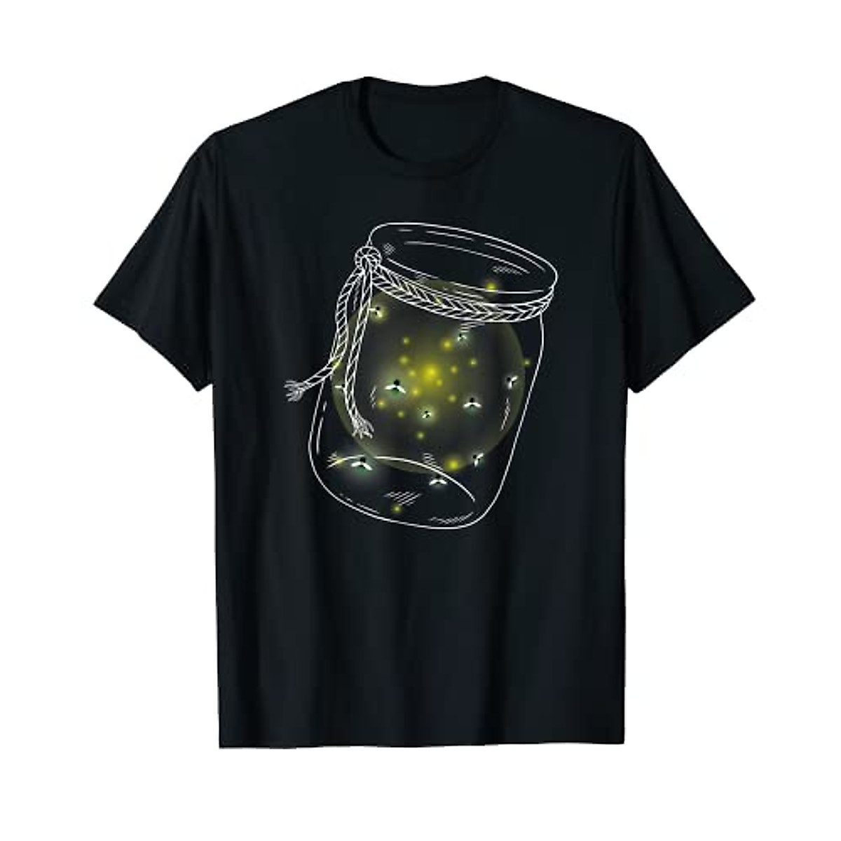 Adorable Mason Jar Fireflies Lightning Bugs T-Shirt