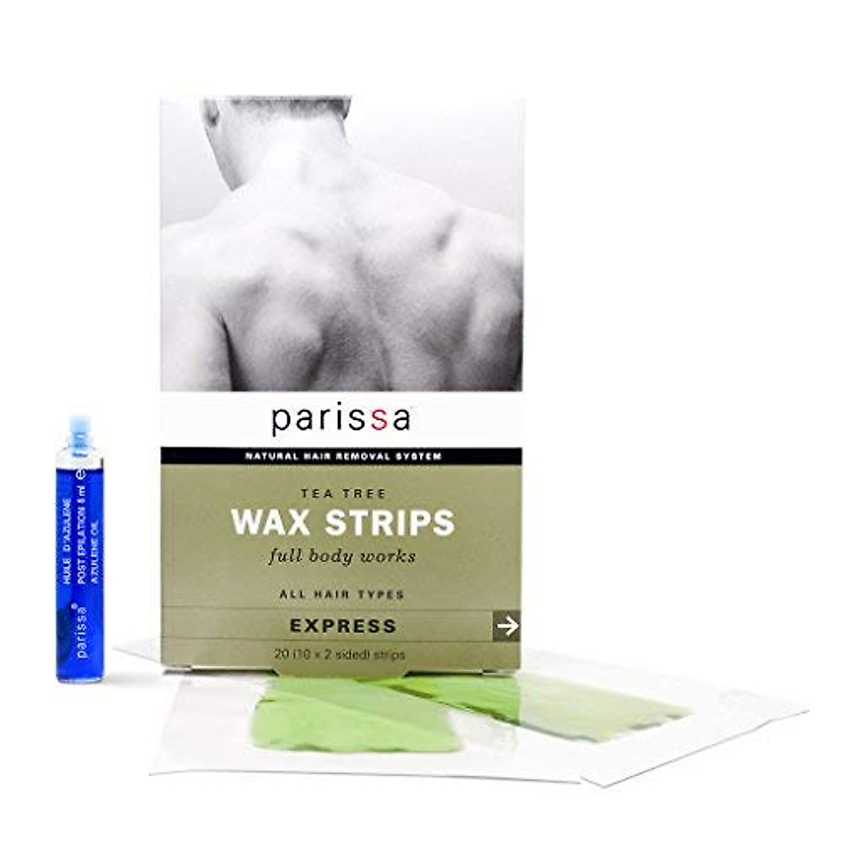 Parissa Men's Tea Tree Wax Strips - 20 Strips