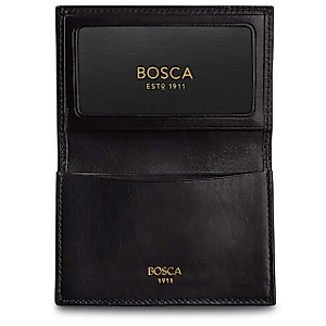Bosca | Men’s 2 Pocket Card Case Wallet with I.D. Window in Italian Old Leather