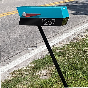 modbox USA Modern Mailbox Address Numbers in Chalet Style Font, Custom Cut to Order, Set of 2 (Paris)