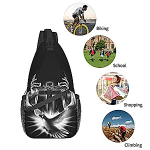 Christian Jesus Sling Bag Crossbody Chest Daypack Fashion Jesus Cross Casual Backpack Shoulder Bags for Women Men