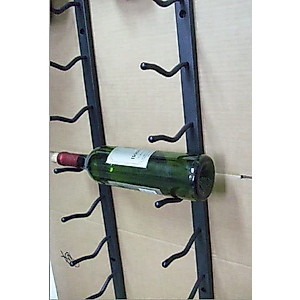 ZUOTEN 9 Bottle Wall Mounted Wine Rack | Black Fashion Modern Wine Cabinet Wall Mounted Wine Bottle Rack Metal Mounted Wine Rack Hanging Wine Rack for Home