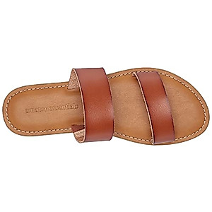 Amazon Essentials Women's Two Band Sandal, Tan, 6