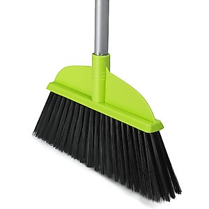 Green Floor Sweeping Brooms 55” House Brooms for Sweeping Indoor Kitchenette Broom for Hardwood Floor Cleaning