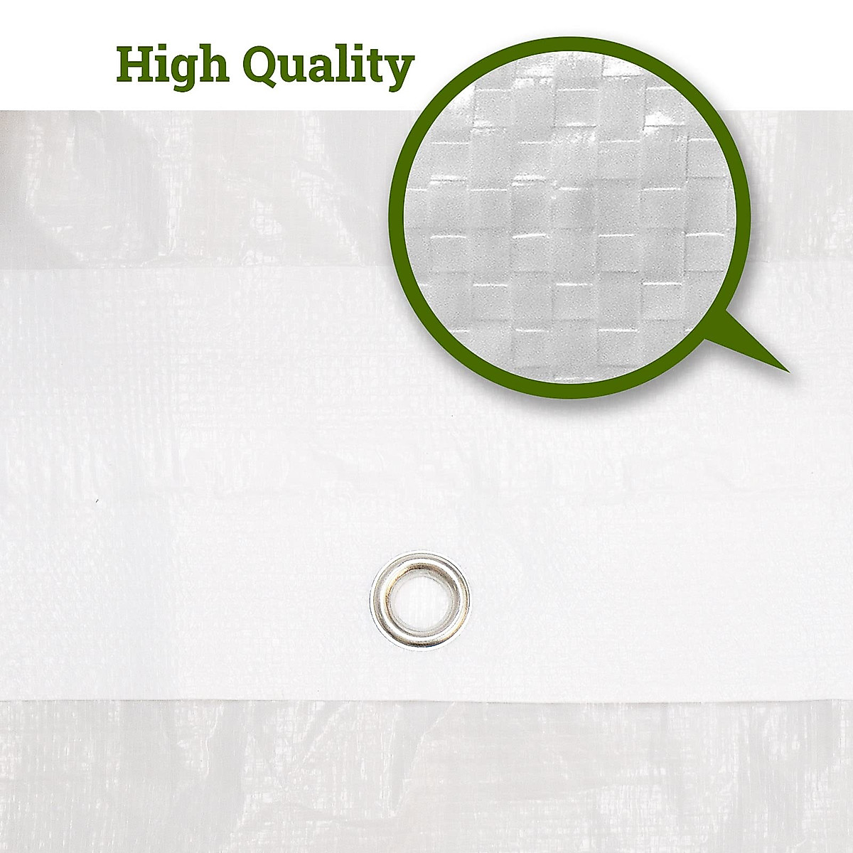 YardGrow 12 x 20 Feet Replacement Top Canopy Roof Cover for Carport Garage Shelter with Bungees, Frame Not Included (White)