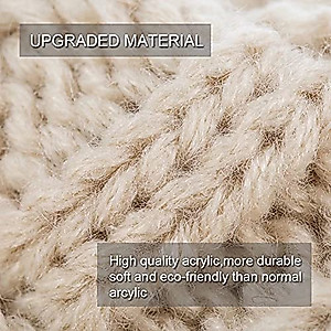 Alepo Womens High Messy Bun Beanie Hat with Ponytail Hole, Winter Warm Trendy Knit Ski Skull Cap (Black)