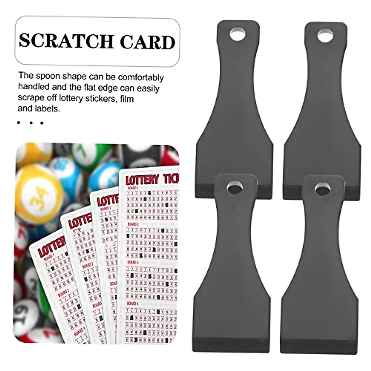 BUTIFULSIC 40 Pcs Scratch Tool Colored Stickers Films Scraper Loterie Scratchers Tool Scraper Keychain Labeling Stickers Paint Scraper Scratch Off Tool for Tickets Plastic