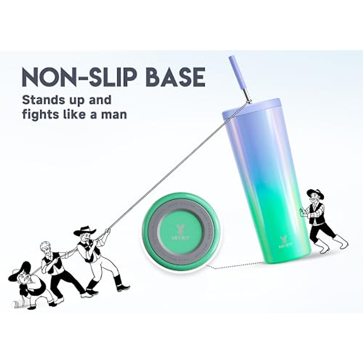 Meoky 30 oz Insulated Tumbler with Lid and Straw, Stainless Steel Vacuum Insulated Tumbler, Keeps Cold for 24 Hours, 100% Leak Proof, Fits in Car Cup Holder (Fairyland)