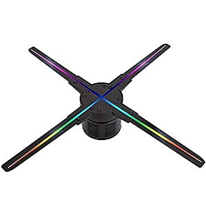 Acogedor 3D Hologram Advertising Display Fan Projector,WiFi Projector Bluetooth Projector with 512 Full Color LED Lamp Beads,HD Projector with 500,000 Pixels for(#3)