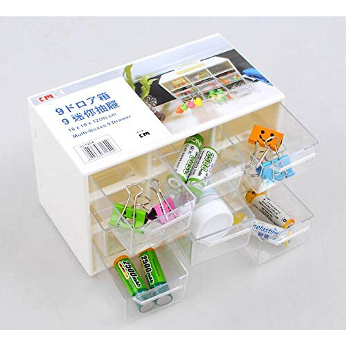 ReachTop Desk Craft Organizer Storage with Removable Mini 9 Drawers Holder for Office Home Collection Caddy Small Belongings Art Craft, Wall Mounted, White