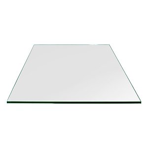 Dulles Glass 60" Square Glass Table Top - Tempered - 1/4" Thick - Flat Polished Glass - Eased Corners