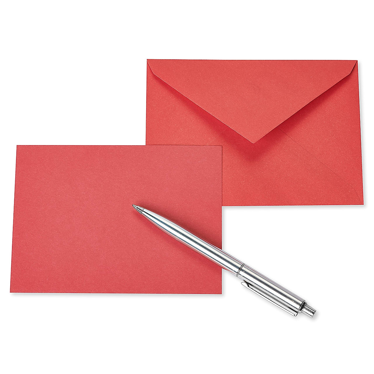 American Greetings Blank Note Cards with Envelopes, Kraft, Red, Green and Blue (200-Count)