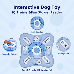 FULUWT Dog Puzzle Toys, Interactive Dog Toys for Boredom and Stimulating, Dog Food Puzzle Feeder for Fun Slow Feeding for Puppies, Cats, Small, Medium, Large Dogs.