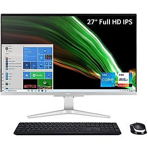 Acer 27-inch FHD(1920x1080) All-in-One Desktop (2023 New) | Intel 10-Core i5-1235U Processor | Iris Xe Graphics | WiFi 6 | RJ-45 | 24GB DDR4 1TB SSD | Win11 Pro