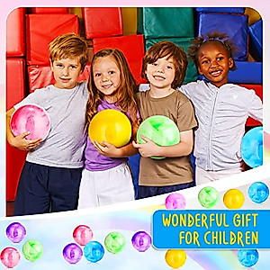 Jerify 36 Pcs Marbleized Bouncy Balls 6 Inch Inflatable Bouncy Balls Cloud Inflatable Ball Colorful Sensory Ball PVC Beach Play Ball Bulk for Kids Party Supplies Beach Playground School Water Fun