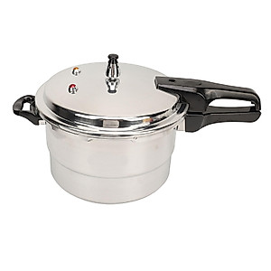 Stainless Steel Pressure Cooker, Kitchen Pressure Cooker for Induction and Stove Top, Pressure Canner with Safety Valves and Steaming Plate, Pressure Cooker for Porridge, Noodles