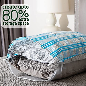 26 Space Saver Vacuum Storage Bags for Clothes, Airtight Vacuum Sealed Space Saver Bags for Blankets and Comforters (26 Pack)