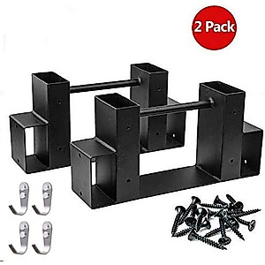 Zantle Outdoor and Indoor Firewood Log Rack Bracket Kit, Fireplace Wood Storage Holder - Adjustable to Any Length