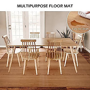 SALLOUS Chair Mat for Hard Floor, 79" x 60" Vinyl Gaming Chair Mat for Hard Surface, Multi-Purpose Hard Floor Protector Desk Chair Mat for Home Office (Wood Grain)