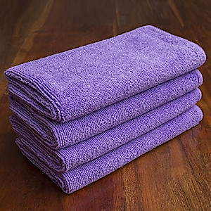 Screen Mom Screen Cleaning Purple Microfiber Cloths (4-Pack) - Best for LED, LCD, TV, iPad, Tablets, Computer Monitor, Flatscreen