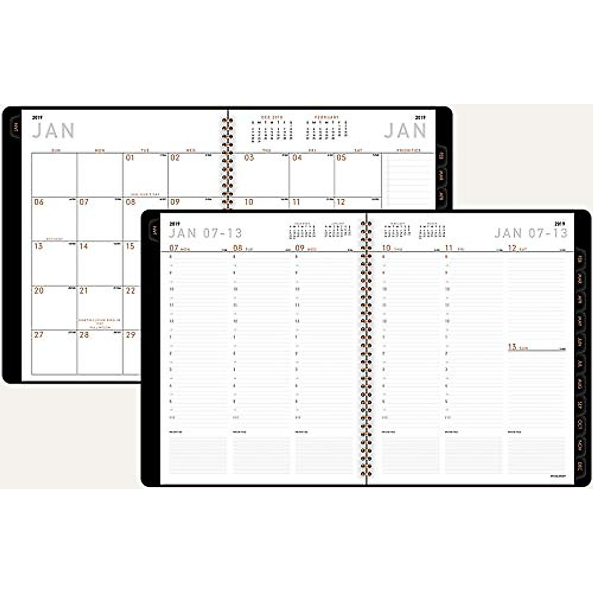 AT-A-GLANCE Weekly / Monthly Appointment Book / Planner 2019, 8.25 x 10.88 Inches, Contemporary, Graphite (70-950X-45)