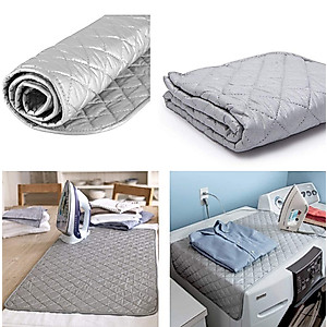 ABA Magnetic Ironing Blanket 33"x19" Washer Dryer Heat Resistant Pad, Portable Iron Board Alternative Cover with Magnets, New Version