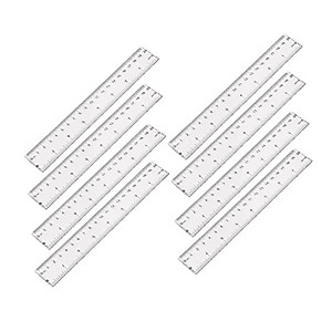 Plastic Measuring Ruler 16pcs graphing Ruler Clear Measuring Tools Stationery Ruler Ruler Tailor Ruler Stationery Precision Ruler Plastic rulers Clear Ruler Centimeter Ruler use