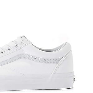 Vans Unisex Old Skool True White Skate Shoe, White, 8.5 US