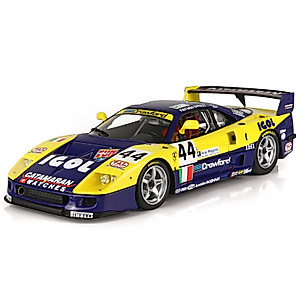 F40 LM #44 Luciano Della Noce - Anders Olofsson - Carl Rosenblad Ennea SRL Igol 24 Hours of Le Mans (1996) with Display CASE Limited Edition to 200 Pieces Worldwide 1/18 Model Car by BBR P18139F
