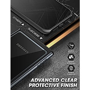 SUPCASE Edge XT Series Case for Samsung Galaxy S23 Ultra 5G (2023), Slim Frame Clear Protective Case with Built-in Screen Protector (Black)