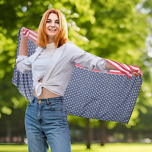 Clysee 4 Pcs Independence Day American Flag Scarf Patriotic Scarf for Women Blue Red White USA Flag Wrap Soft 4th of July Shawl for Gifts