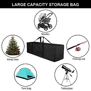 INFANZIA Duffel Travel Sports Equipment Bag, Long Luggage Bag with Upgrade Zipper Water Resistant, Extra Large Foldable Storage Bag for Camping, Tent, Tripod, Fishing(47x15x17 inch,1PCS)