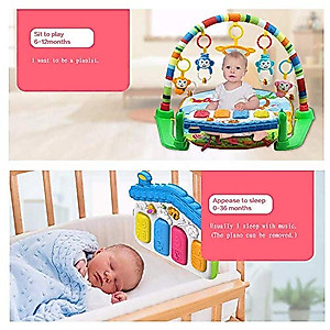 Life-Tandy Baby Kick and Gym Play Mat Lay & Play 3 in 1 Fitness Music and Lights Fun Piano Girl Boy