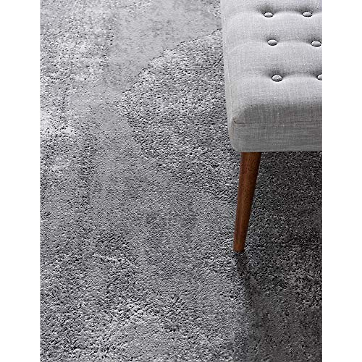 Rugs.com Oregon Collection Rug – 4' x 6' Gray Low-Pile Rug Perfect for Living Rooms, Large Dining Rooms, Open Floorplans