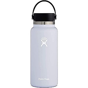Hydro Flask 32 oz. Water Bottle - Stainless Steel, Reusable, Vacuum Insulated- Wide Mouth with Leak Proof Flex Cap