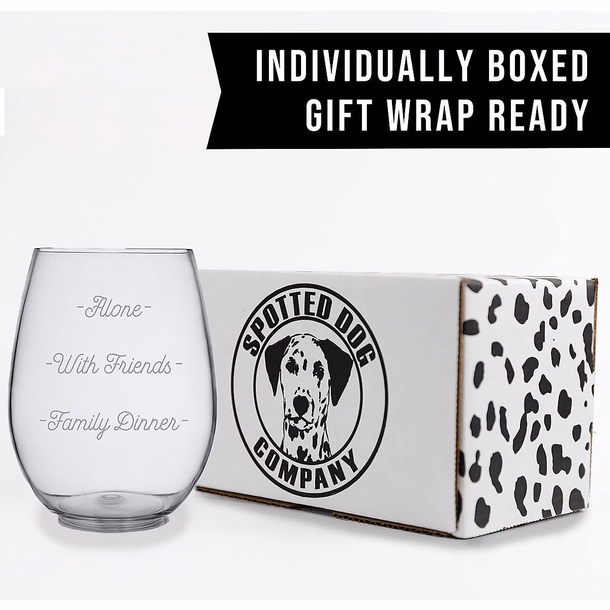 Personalized Etched 17oz Stemless Wine Glass Tumbler – Wine Gifts for Women - Unique Customized Gifts for Mother's Day – Custom Gifts for Wine Lover Gifts - Gifts for Her, Message, Your Text Here