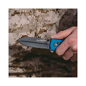 SOG Pentagon XR LTE Lightweight Professional Ambidextrous Folding Knife | 3.66" CTS XHP Steel Blade | XR Locking Mechanism, Blue