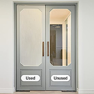 Coavas Privacy Film - Fluted/Reeded Glass, Non-Adhesive Sun/Heat/UV Blocking (29.5 x 118 inches)