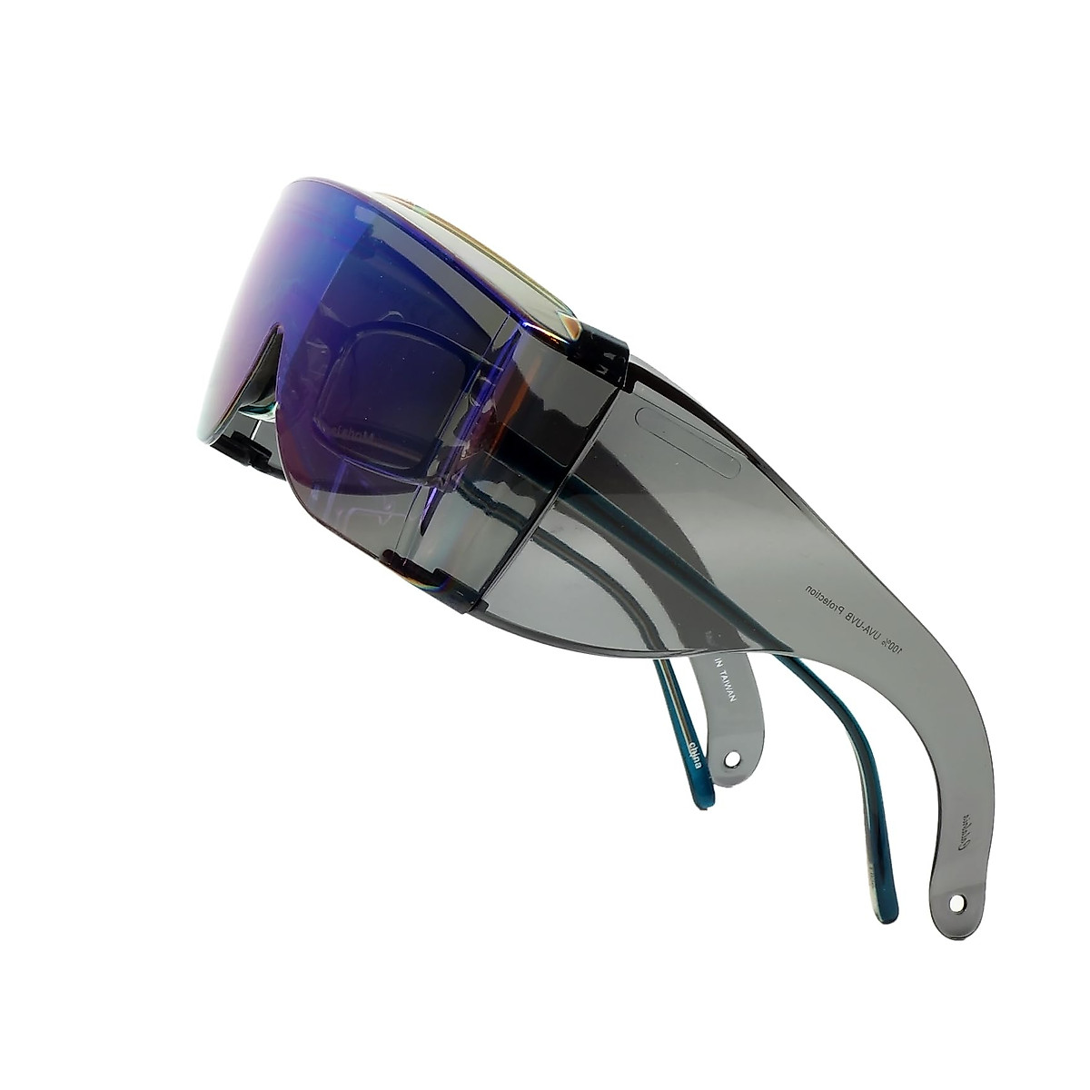 Calabria 3000 Fitover Safety Glasses Over Eyewear Blue Green Silver Mirror 3 Pack Men Women Wraparound Tint Anti Fog Scratch