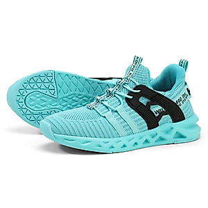 koppu Boys Girls Shoes Non-Slip Tennis Shoes Fashion Lightweight Breathable Kids Sneakers for Little Kids/Big Kids（Blue 2）
