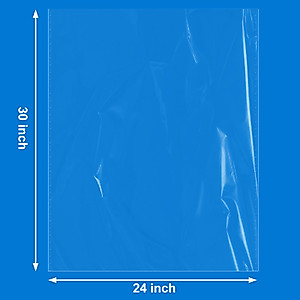 Aubeco 24 x 30 inch 20 Pcs Clear Basket Bags, Large Cellophane Wrap for Baskets, Plastic Bags for Basket