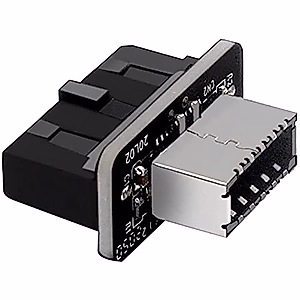 USB Front Panel Adapter,XCZZYB Vertical USB 3.1 Front Panel Socket Key-A Type-E to USB 3.0 20Pin Header Adapter